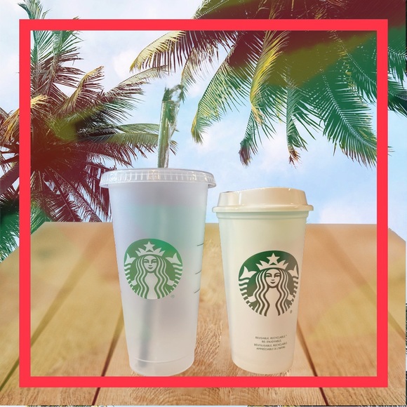 Starbucks | Dining | Starbucks Tumbler And Mug Matching Set Clear White ...